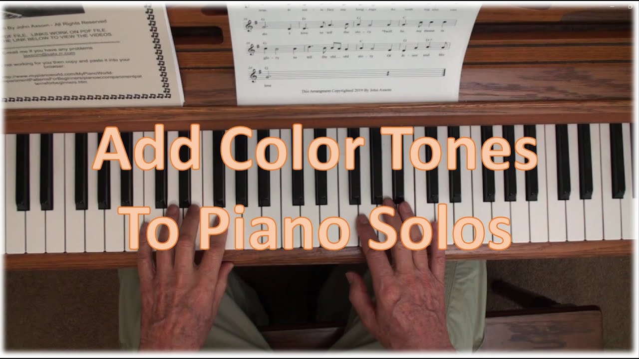 Add Color Tones To Piano Solos - YouTube