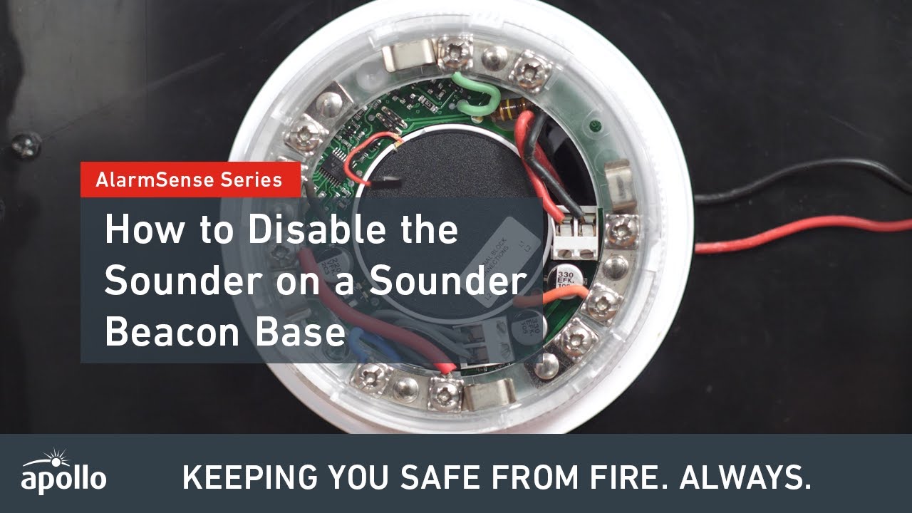 AlarmSense | How to disable the Sounder on a Sounder Beacon Base - YouTube