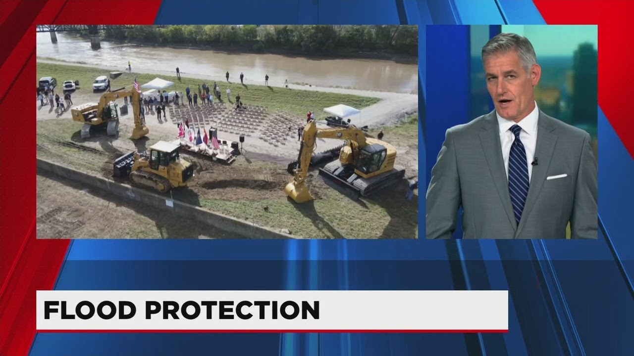 Work begins on new levee project along Kansas and Missouri rivers - YouTube