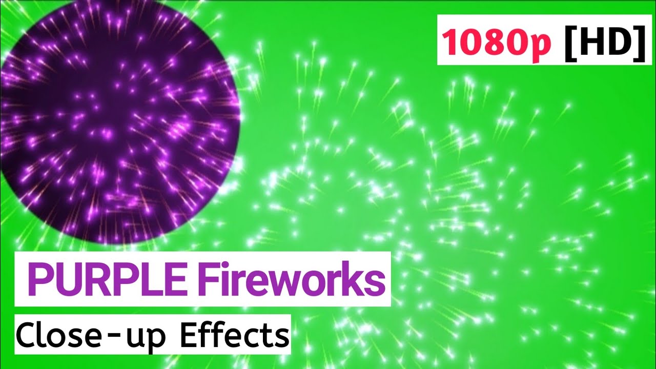 PURPLE FIREWORKS Green Screen for Overlay - YouTube
