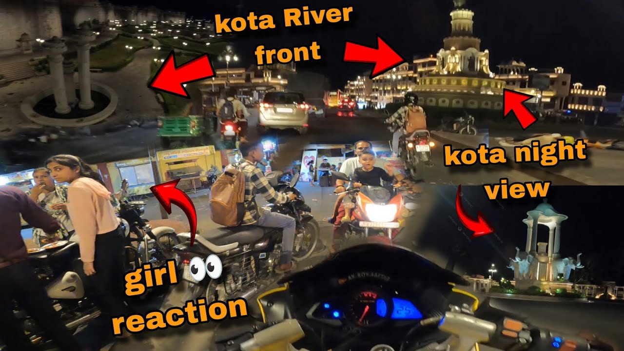 Kota girls reaction 👀 | Kota river front 😱 night view kota night vlog # ...