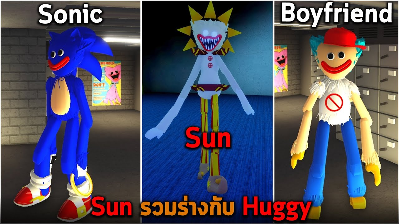 Sun รวมร่างกับ Huggy Roblox - YouTube