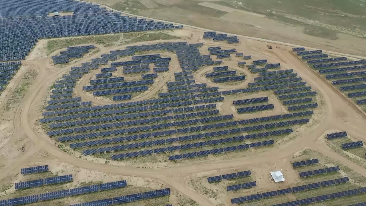 China's panda-shaped solar plant begins trial operation - YouTube