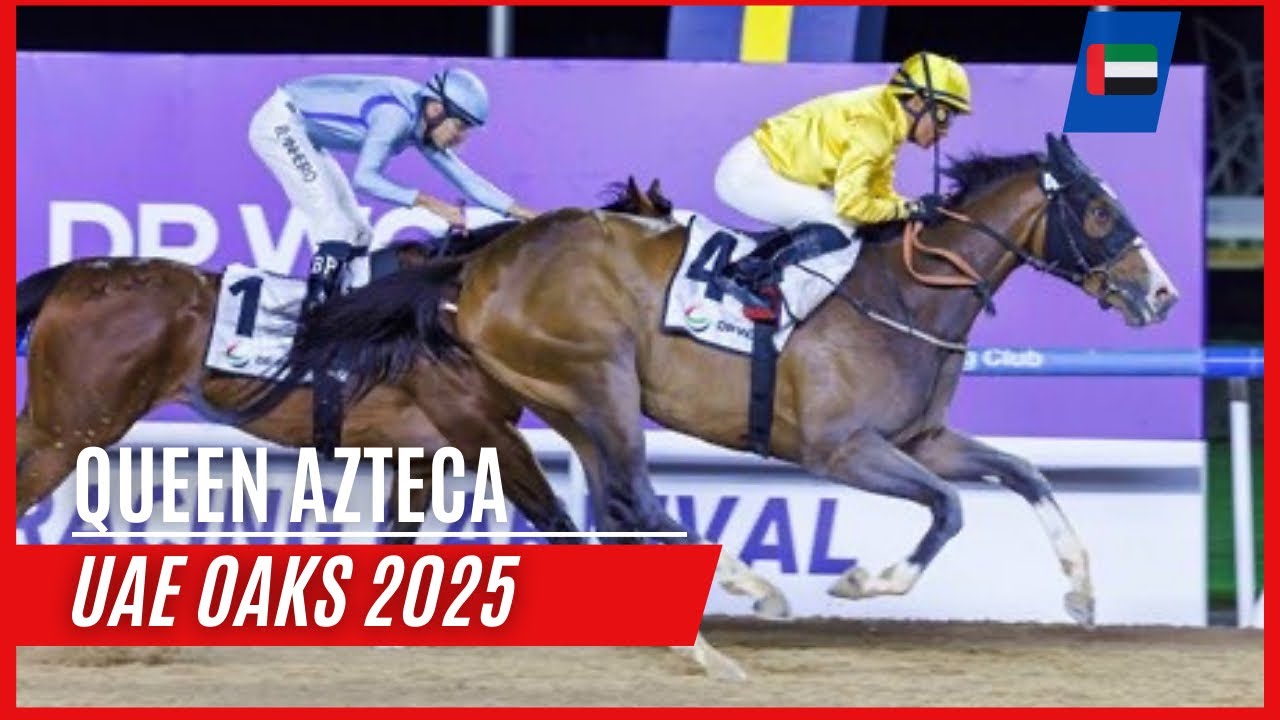 QUEEN AZTECA wins the G3 UAE Oaks Presented by DP World - YouTube