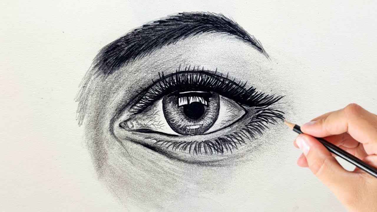 How to Draw Hyper Realistic Eyes | eye drawing | realistic eye | চোখ ...