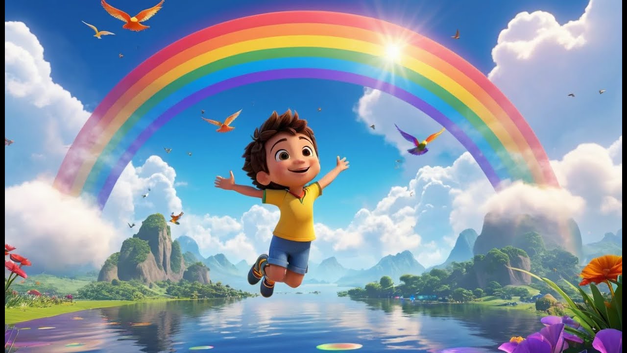 Run Around the Rainbow | Fun Nursery Rhyme for Kids | Sing-Along Song ...