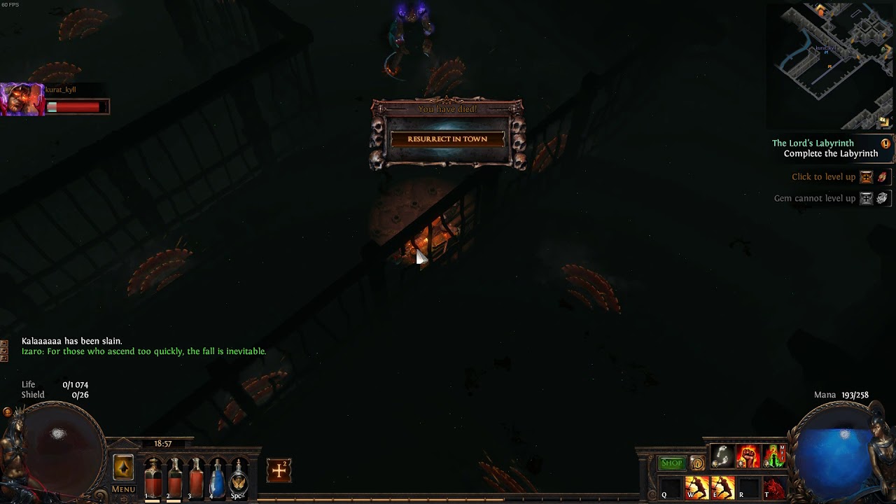 Path Of Exile Abyssus - First RIP - YouTube