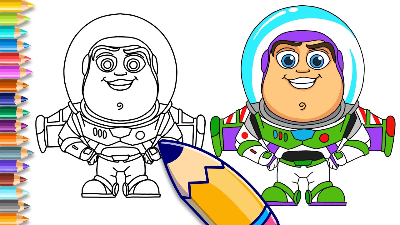 How to Draw Buzz Lightyear: Easy Step-by-Step Tutorial for Kids - YouTube