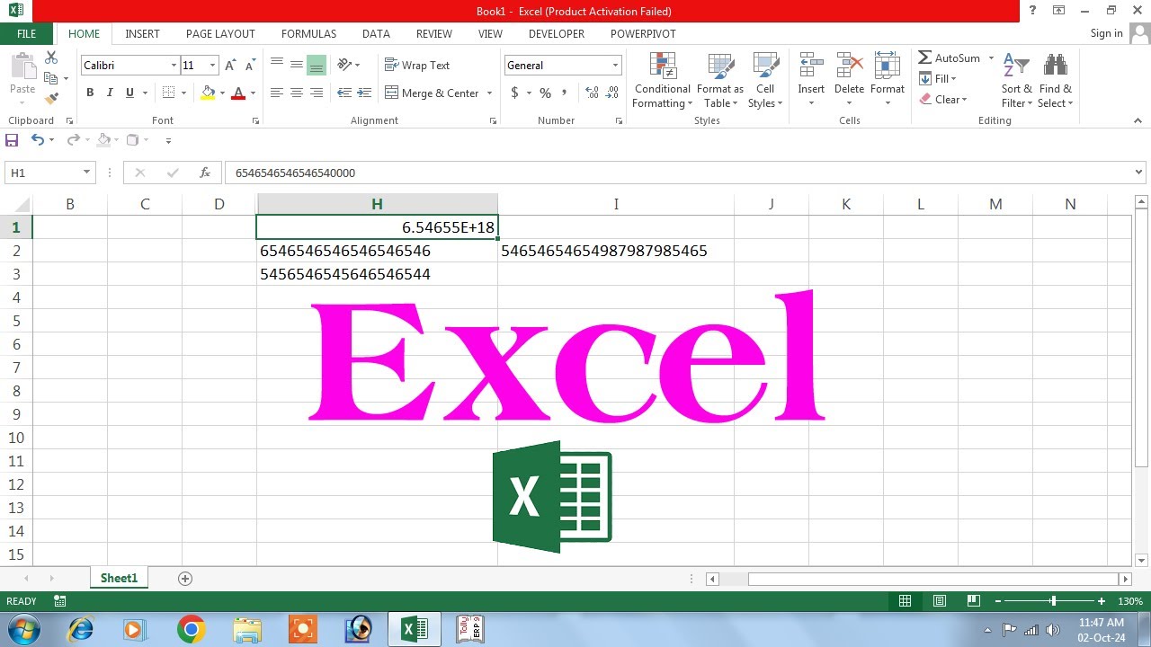 excel | microsoft excel | how to enter long number in excel | how to ...