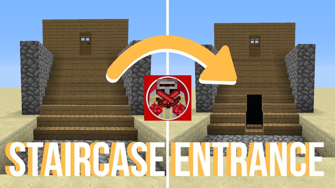 Redstone Turtorials #2: How to Build a Redstone Staircase Entrance in ...