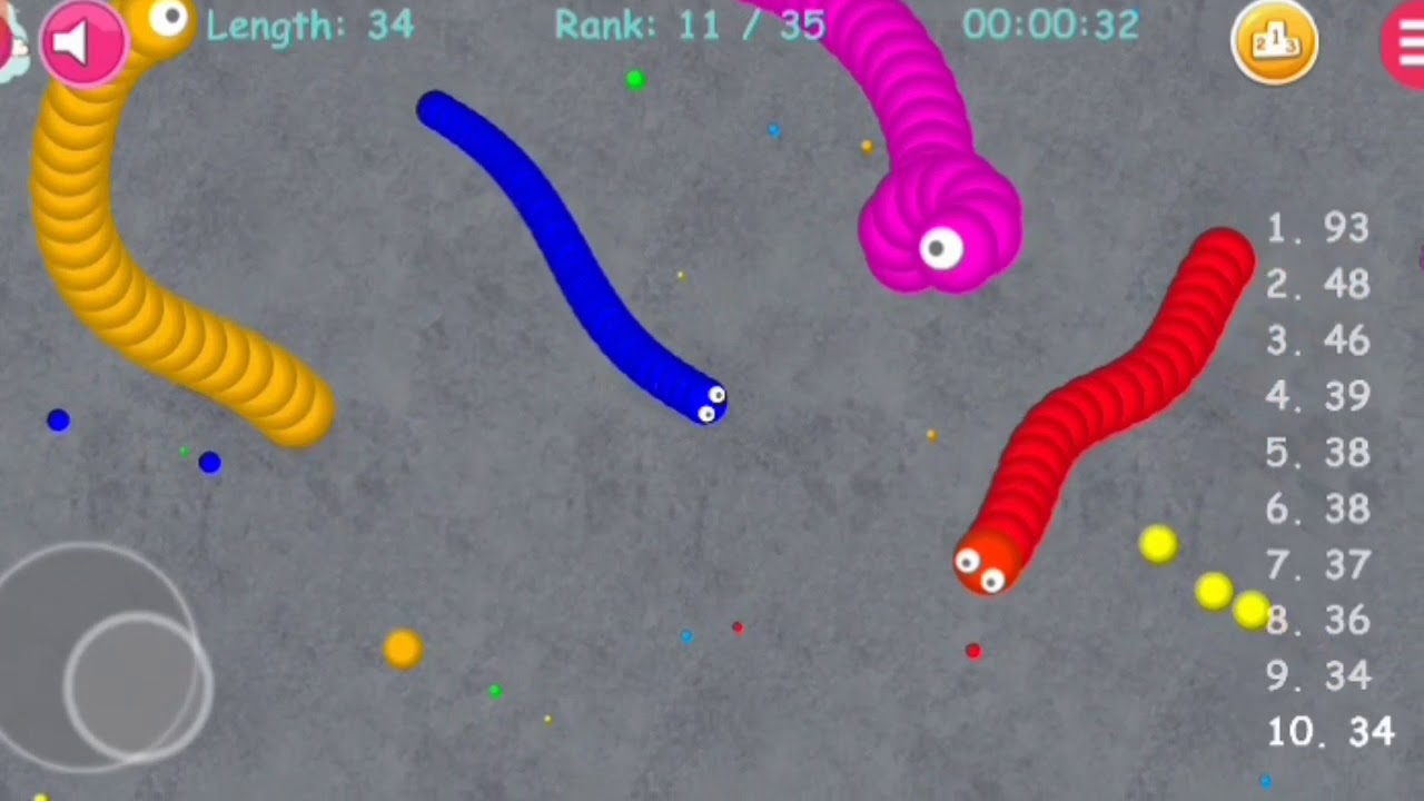 Gameplay android - Worm Funn - Worm Snack Zone 🐍🐍🐍 - YouTube