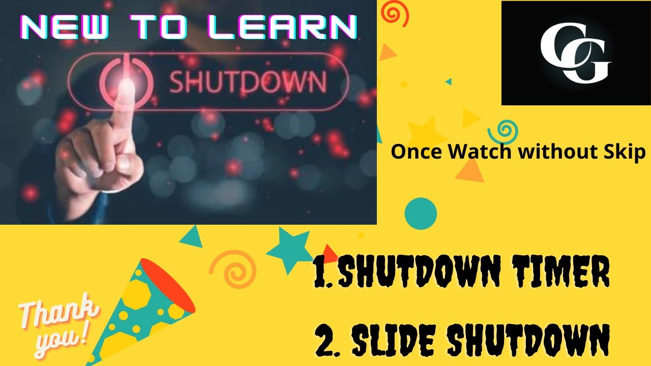 How to Set PC Auto shutdown timer in Windows |Windows tutorial| # ...