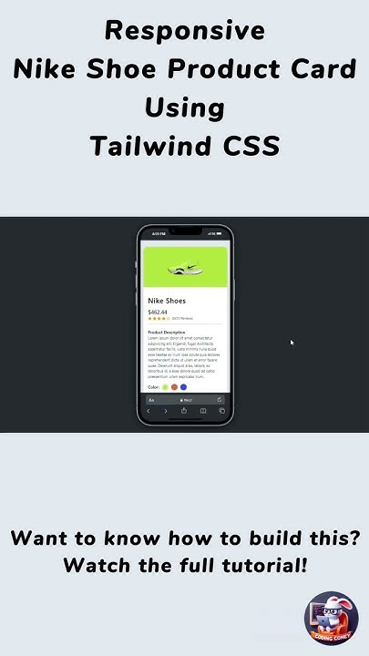 Responsive Nike Shoe Product Card | Tailwind CSS Animated Card #coding #programming #productcard ...