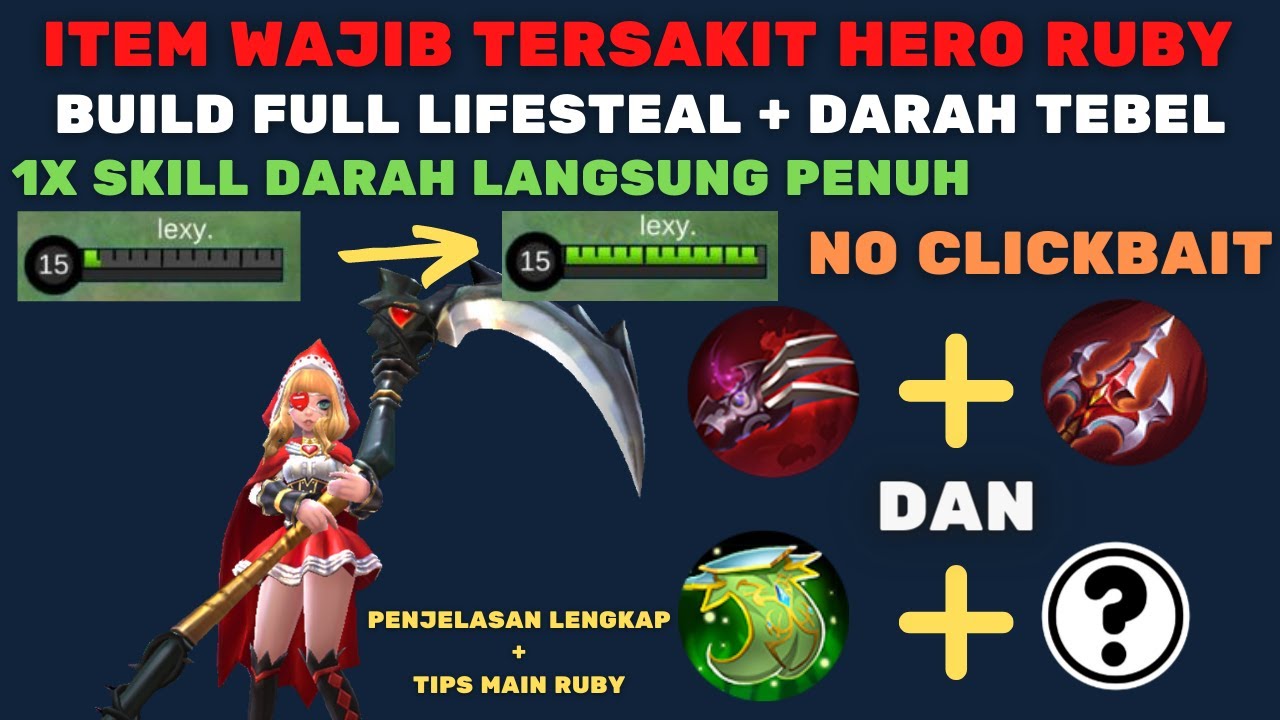 BUILD ITEM RUBY TERSAKIT DAN TERKUAT 2022 DI MOBILE LEGENDS, FULL ...
