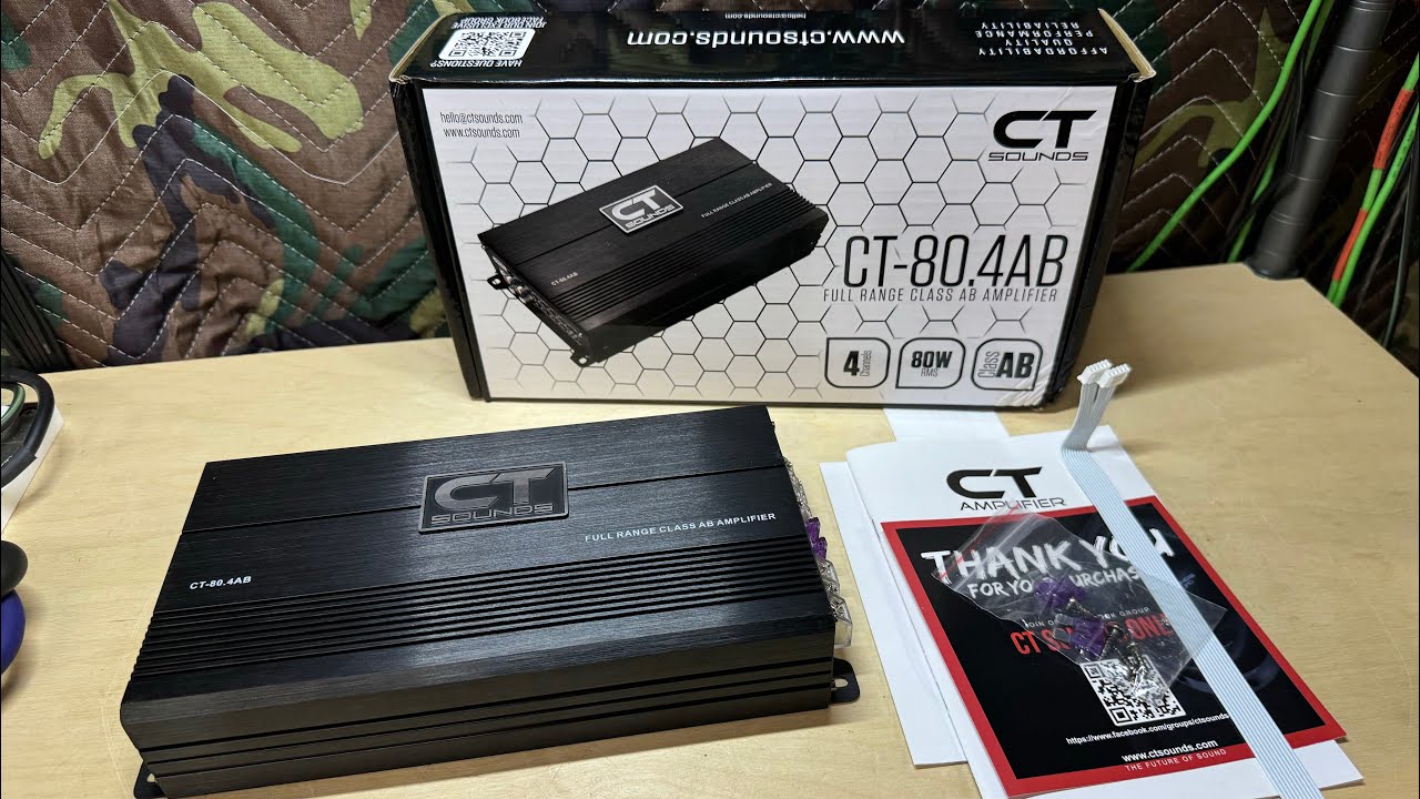 CT Sounds CT-80.4AB Overview and Amp Dyno - YouTube