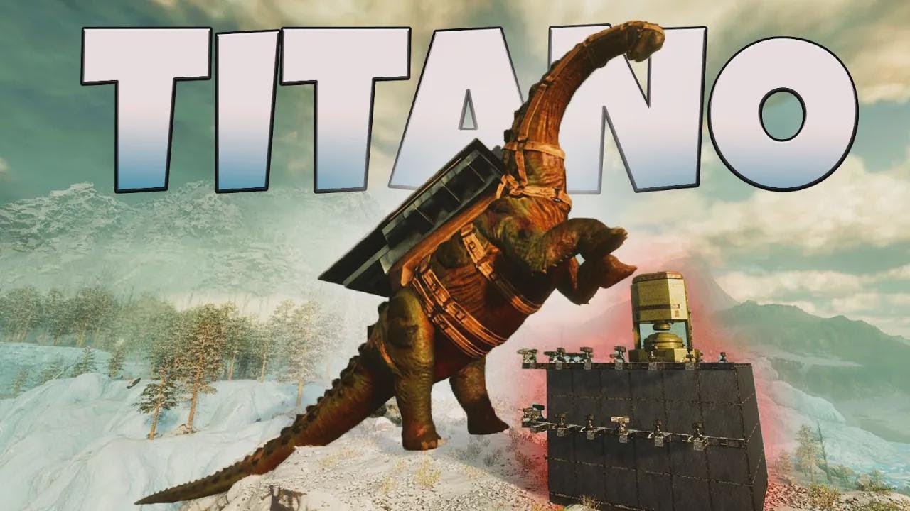Deploying the TITANOSAUR to 2 Bases - Ark Ascended PvP Adventure! - YouTube