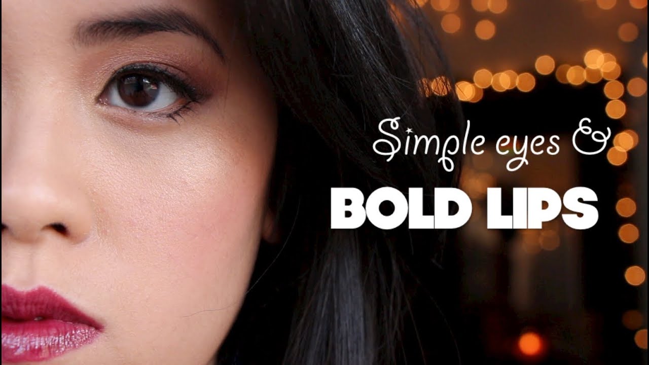 Holiday Party Makeup Tutorial: "Simple Eyes & Bold Lips" - YouTube