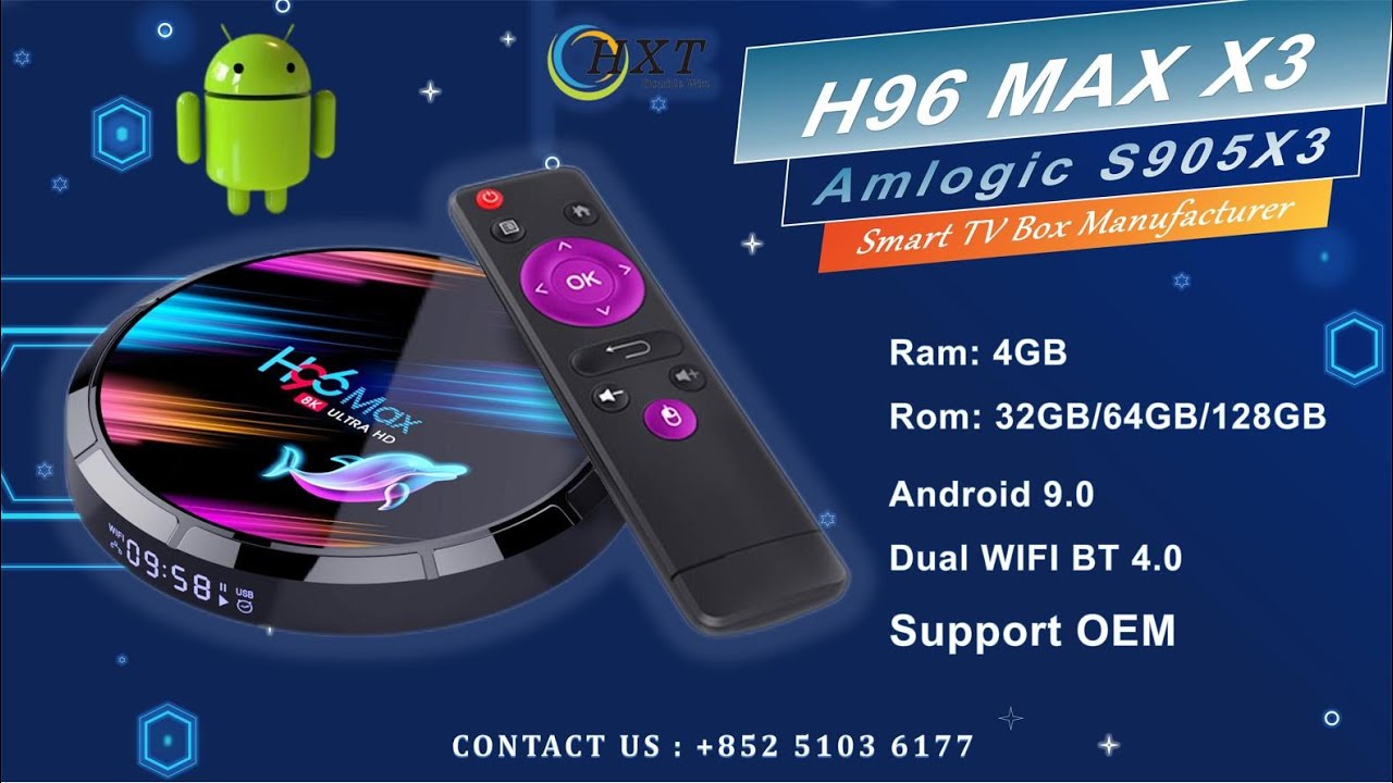 Android Box H96 max X3 Amlogic S905X3 TV Box Ram 4GB Rom 32GB 64GB ...