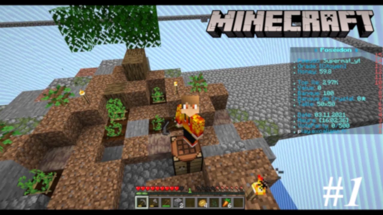 Je commence un survie Skiblock sur le serveur Excalia ! épi1 excalia ...