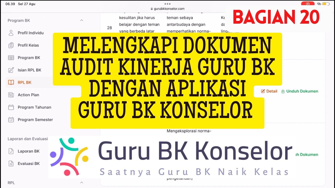 Melengkapi Dokumen Audit Kinerja Guru BK pada Aplikasi “Guru BK ...