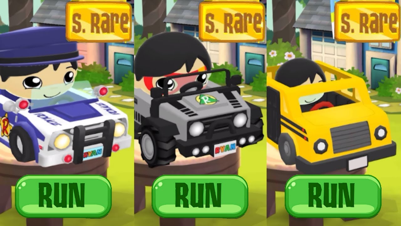 Ryan's World Race Vehicles - Patrol Car vs Silver Suv vs School Bus ...