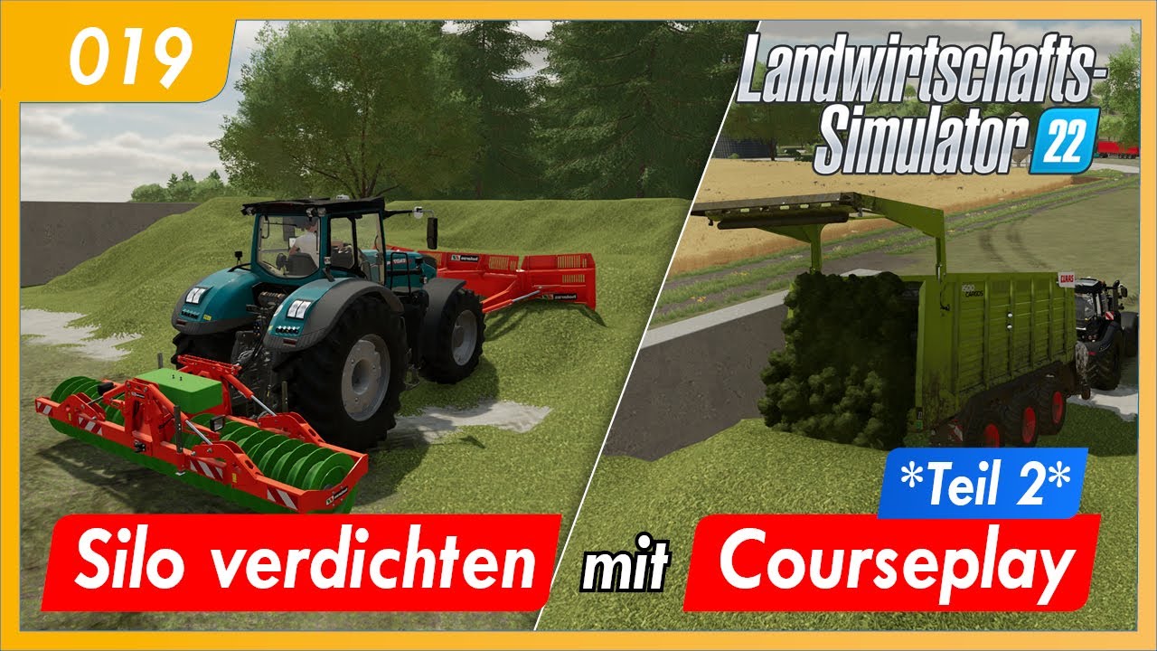 LS22 | 019 - Spruce Mountain Farm's | Silo verdichten mit Courseplay ...