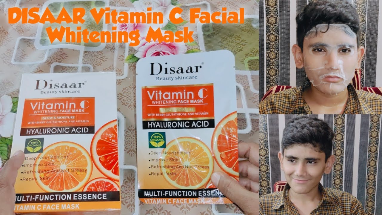 DISAAR Vitamin C & Hyaluronic Acid Whitening Face Mask - 100% honest ...