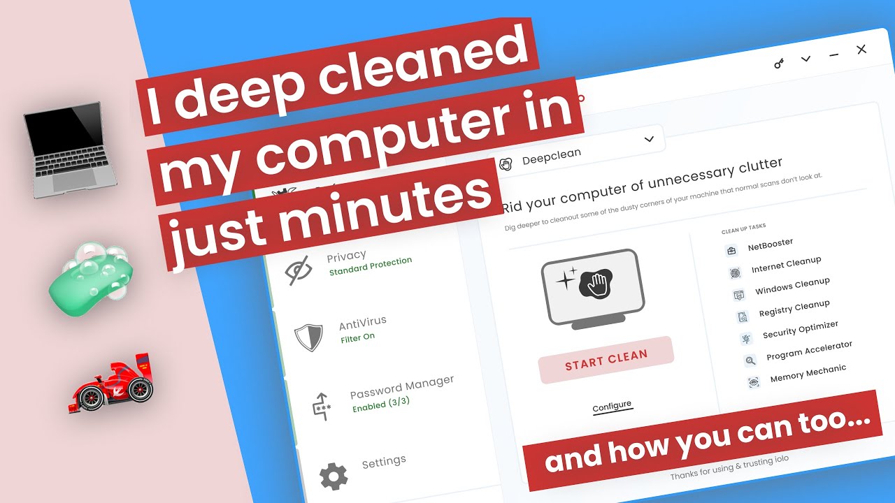 Clean junk files, browser cache, & more in minutes with Deepclean - YouTube