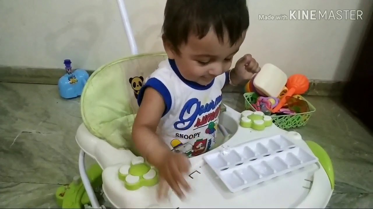 Baby playing with ice cubes | baby reaction on touching ice cubes | 8 ...