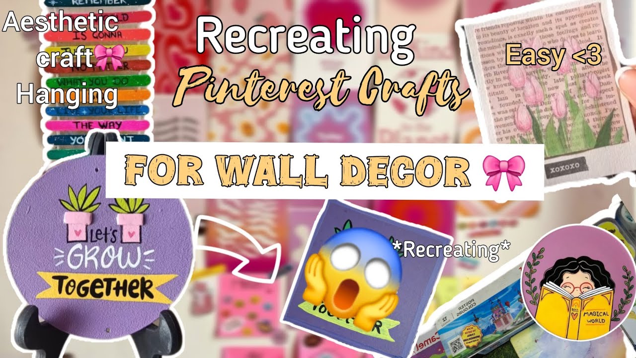 Recreating Pinterest Crafts For wall Decor 💗🎨|| Motivational Thoughts ...