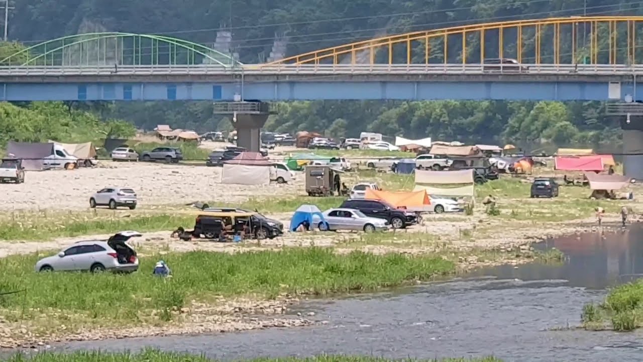 HONGCHEON RIVER CAMPING PLCAE - YouTube