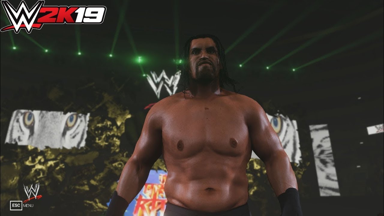 WWE 2K19 (PC Mods) : Great Khali "Retro" Mod with old Theme & GFX - YouTube