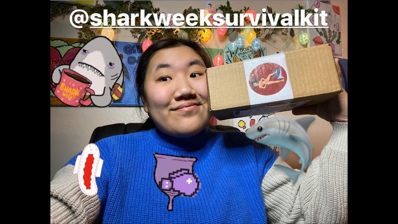 Shark Week Survival Kit Period Unboxing - YouTube