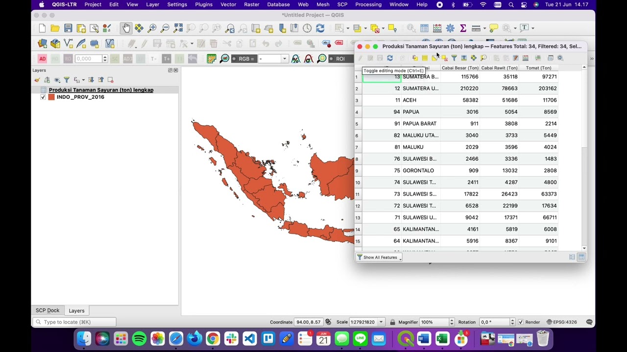 Mengelola Data Atribut dan Membuat Peta Tematik Menggunakan QGIS - YouTube
