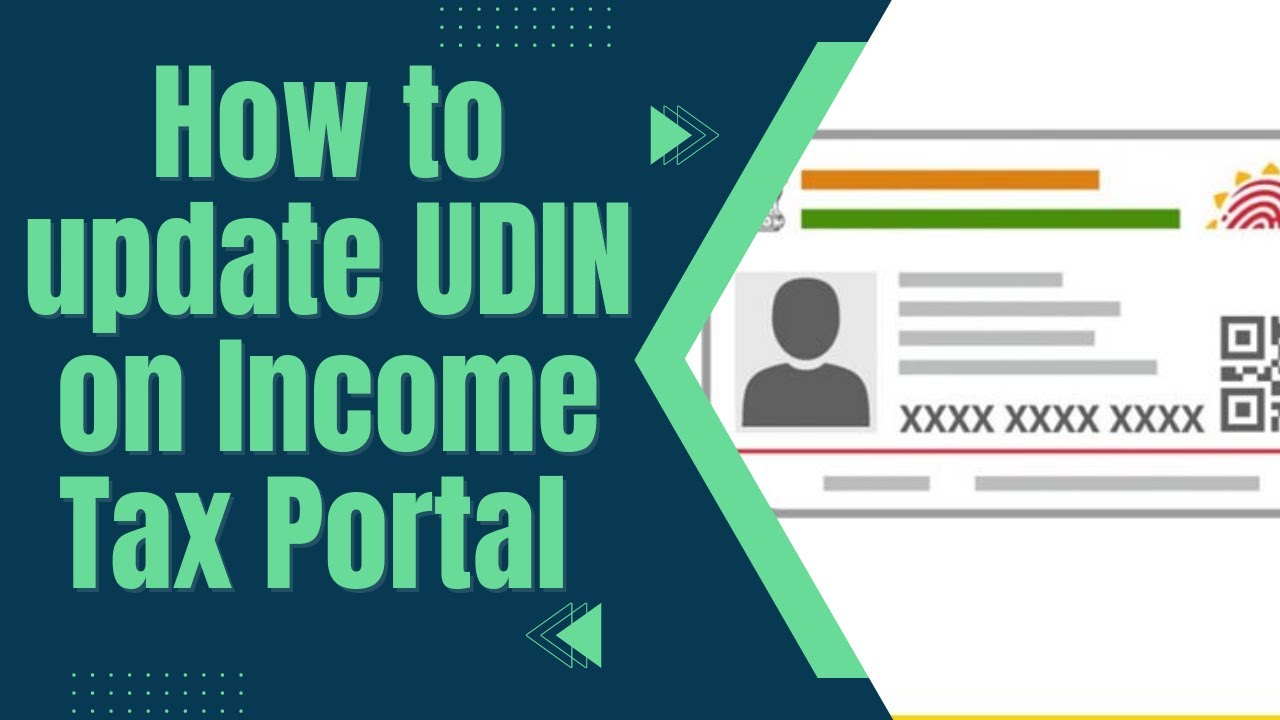 How to update UDIN on Income Tax Portal 2022 | Easy steps to update ...