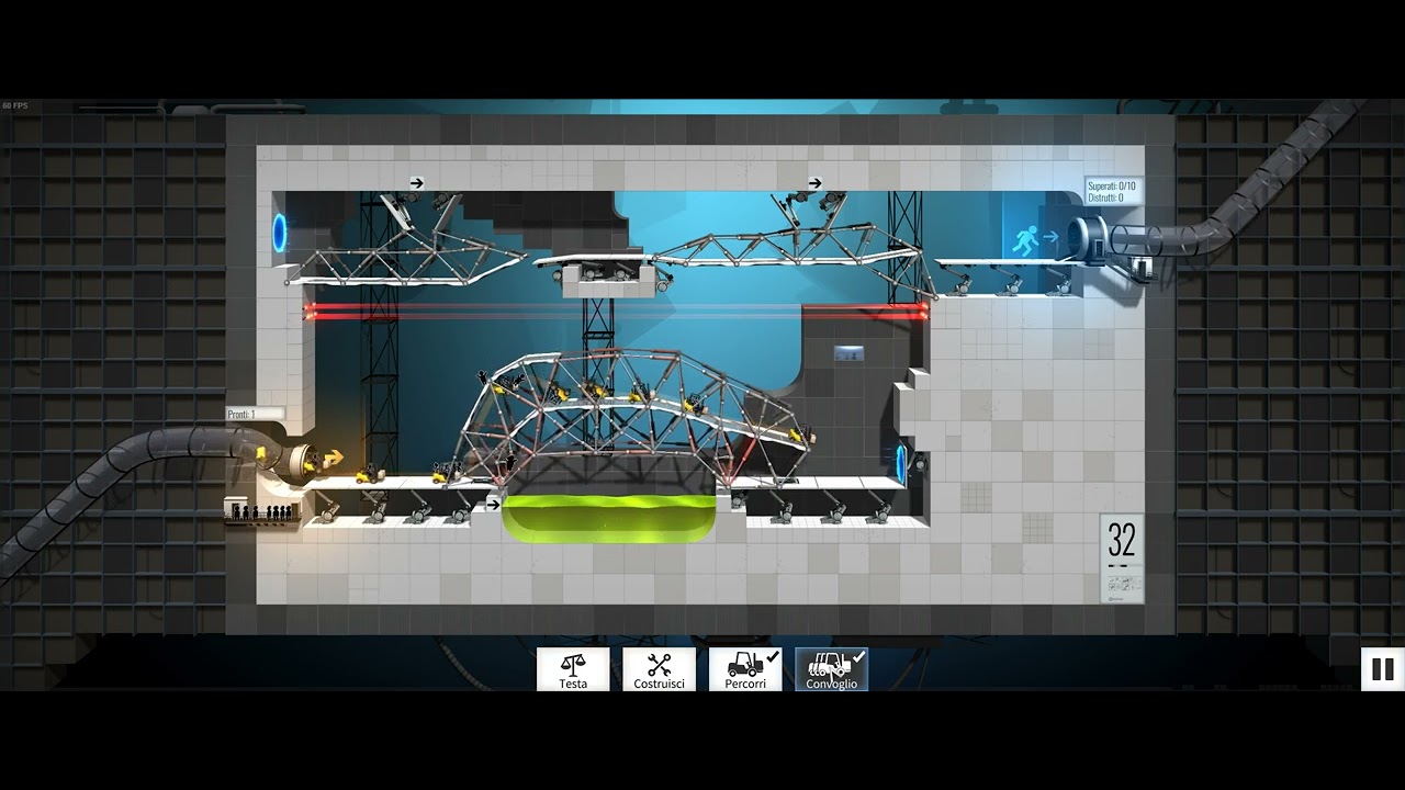 Bridge Constructor Portal - Level 32 - YouTube
