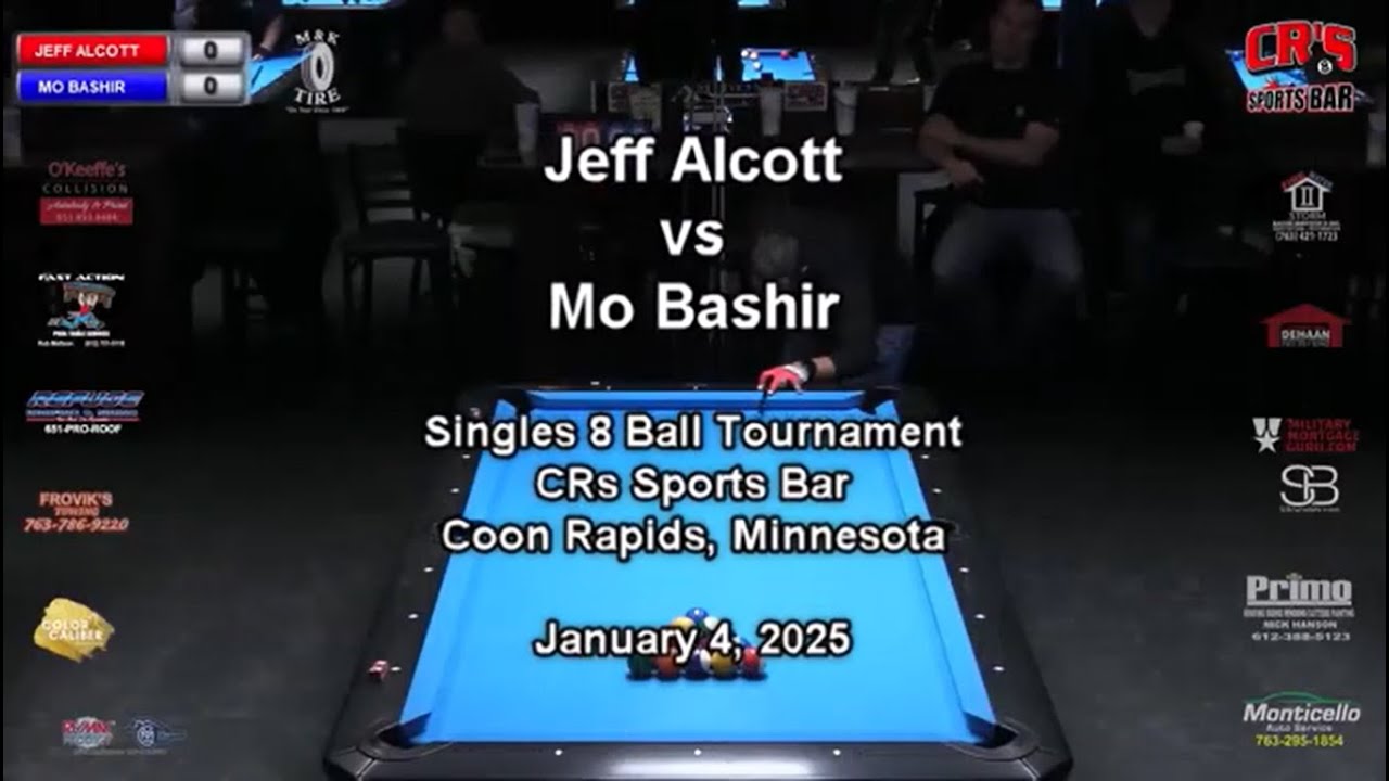 Jeff Alcott vs Mo Bashir - Live stream billiards pool match # ...