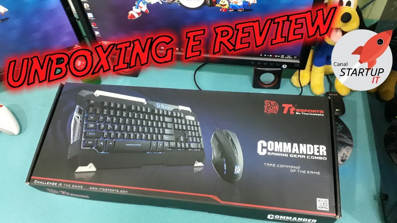 Unboxing e Review Kit Teclado e Mouse Thermaltake Commander - YouTube