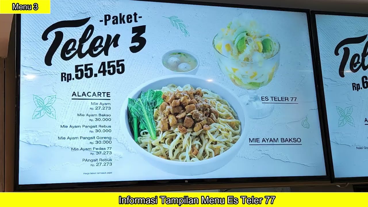 Menu dan Harga di Es Teler 77 - YouTube