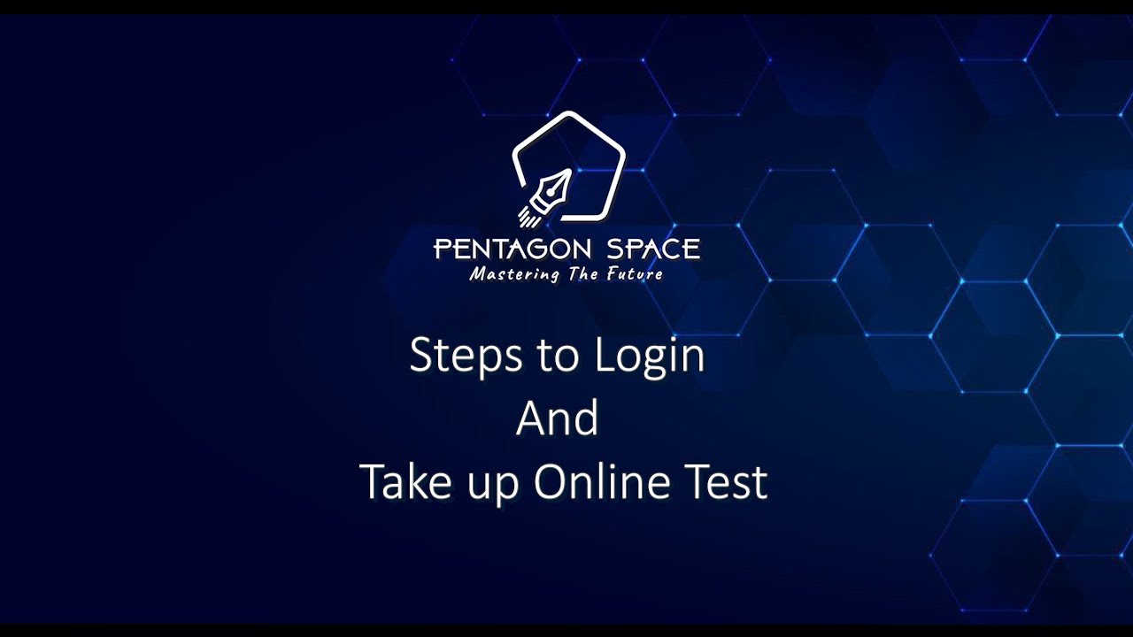 PENTAGON SPACE | Steps to Login And Take up Online Test - YouTube