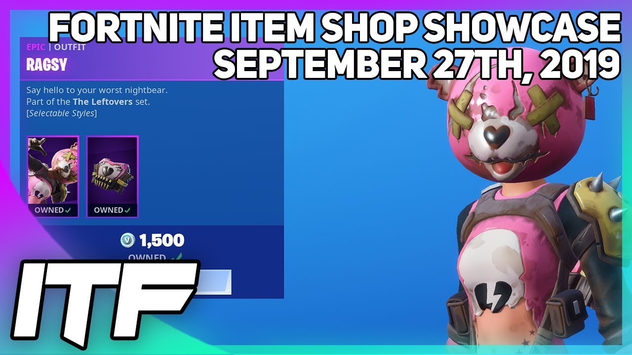 Fortnite Item Shop *NEW* RAGSY SKIN! [September 27th, 2019] (Fortnite ...
