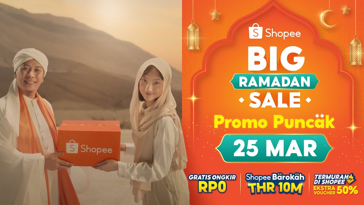 Promo Puncak 25 Maret Shopee Big Ramadan Sale | Gratis Ongkir RP0 - YouTube