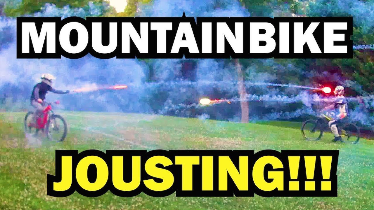 Mountain Bike Jousting - YouTube