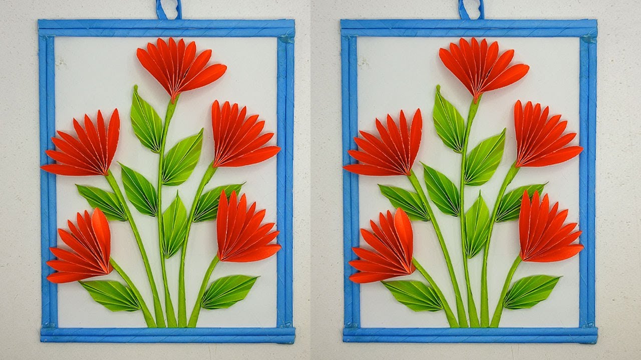 Handmade Paper Wall Hanging Easy || Amazing Wall Hanging || DIY Paper ...