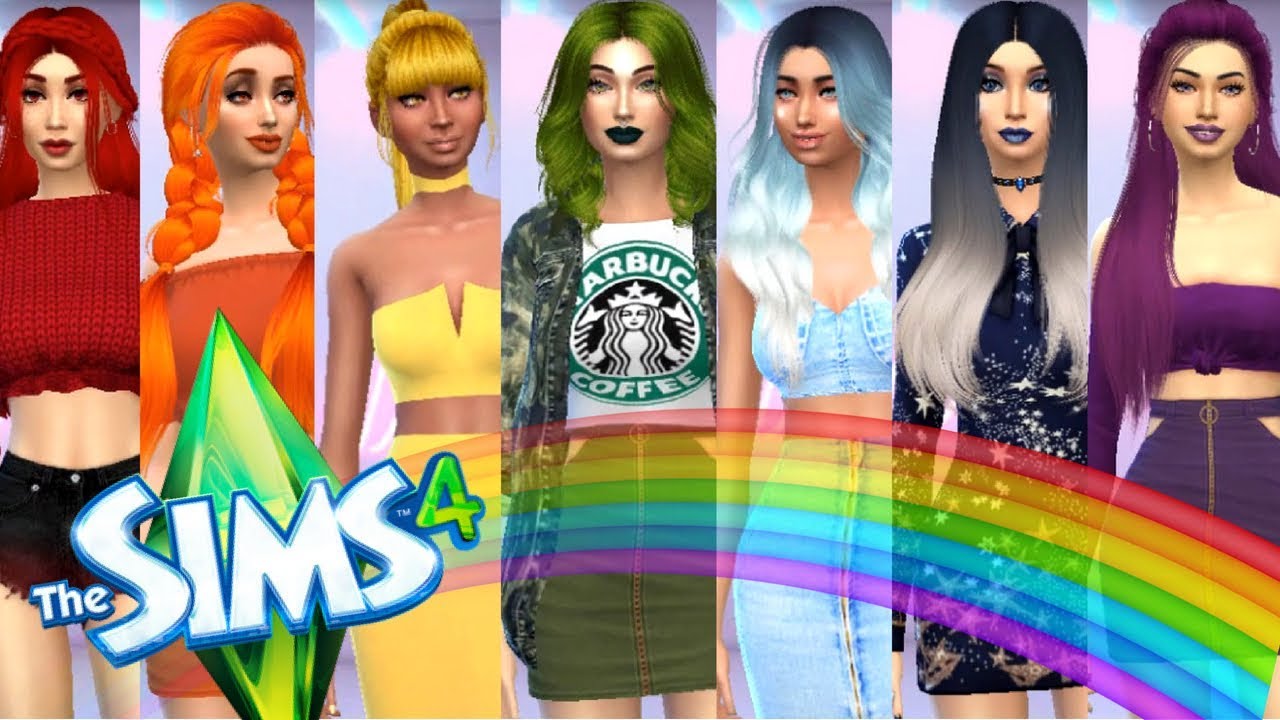 THE SIMS4: RAINBOW Girls🌈 - YouTube