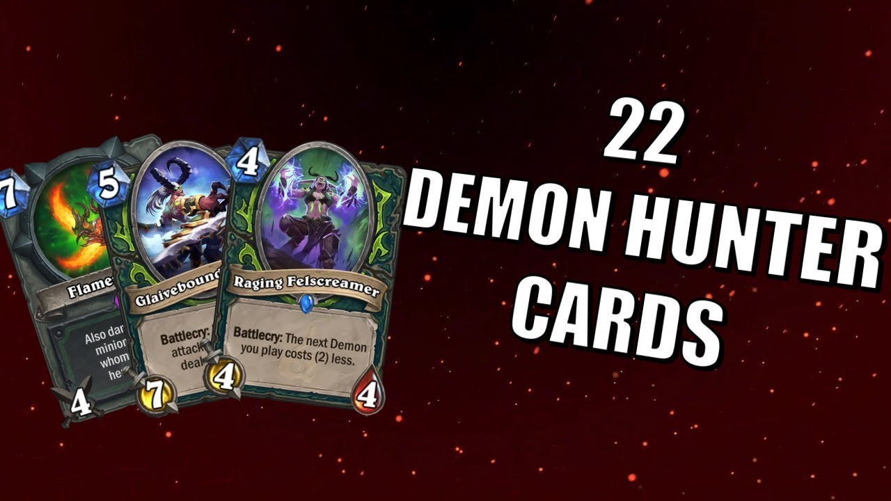 Hearthstone - 22 New Demon Hunter Class Cards - YouTube