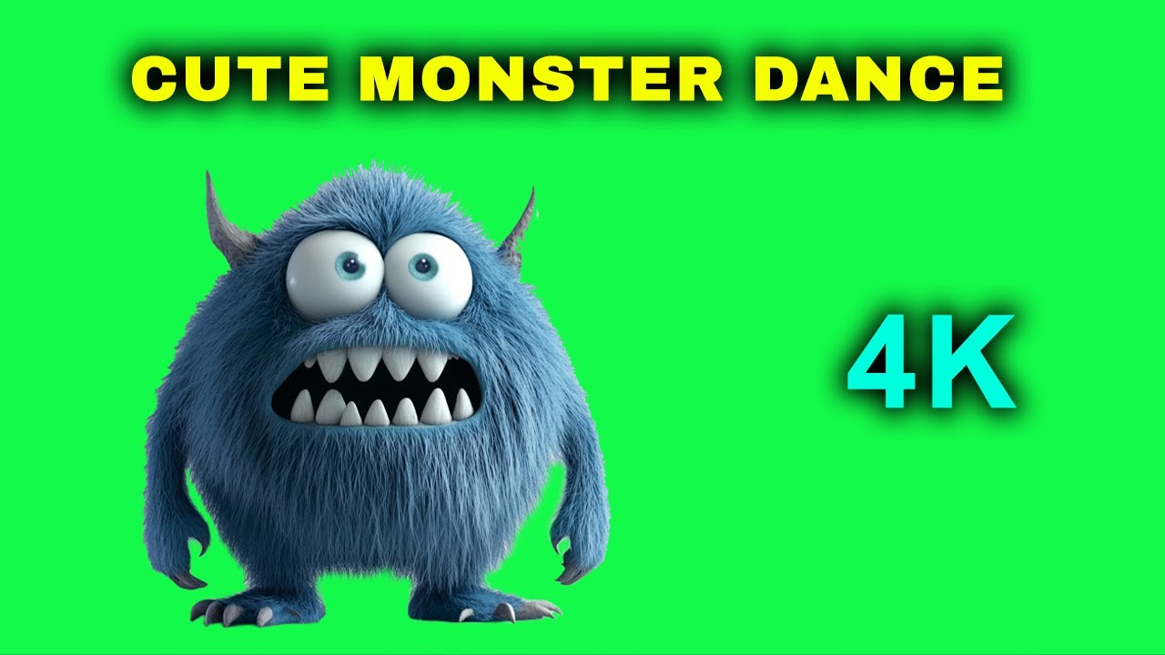 Cute Monster Dance Green Screen Effect 4K - YouTube
