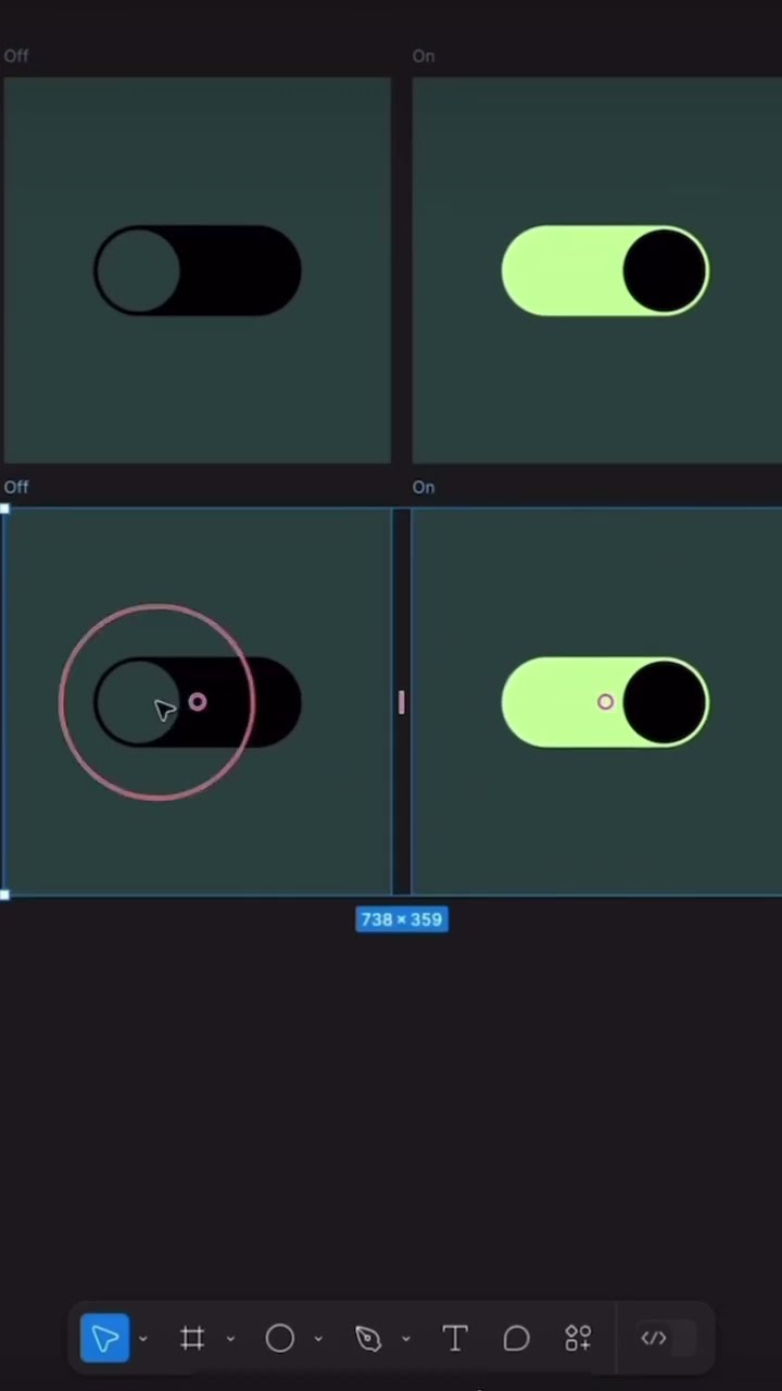 Bouncy toggle in figma design #figma #figmadesign #figmaforbeginners #trendingshorts # ...