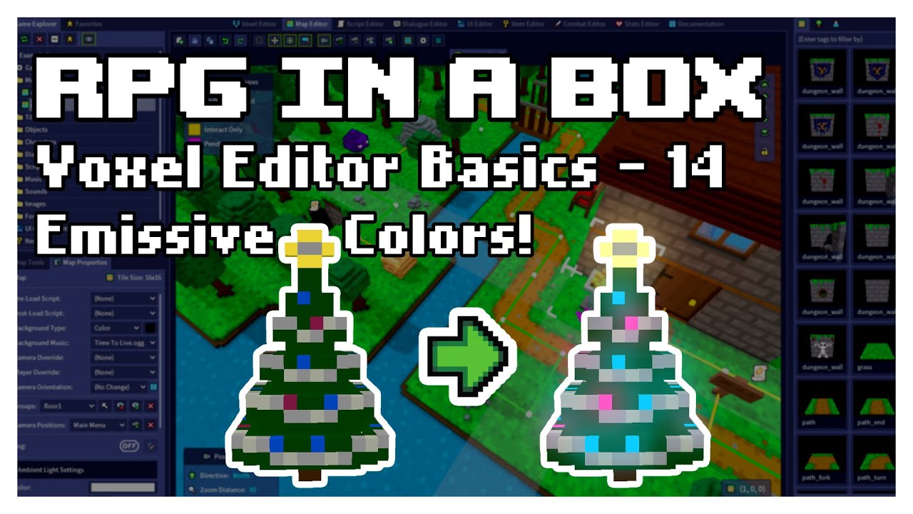 RPG in a Box - Voxel Editor Basics 14 - Emissive Colors (Tutorial #15 ...