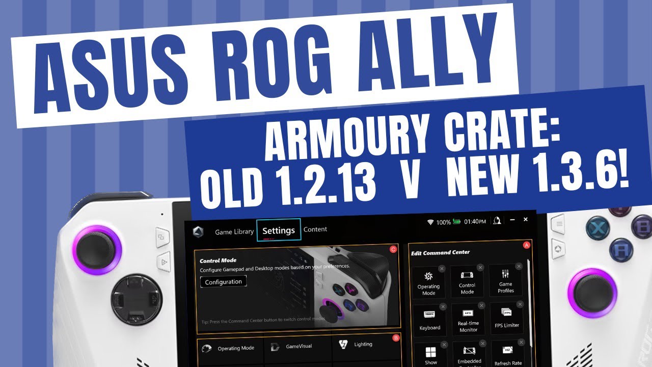 ROG Ally: Armoury Crate OLD 1.2.13 v NEW 1.3.6 - MASSIVE Update! - YouTube